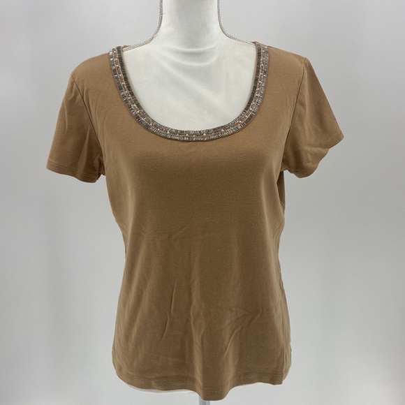 Emma James | Tops | Emma James Scoop Neck Cotton Short Sleeve Top With ...